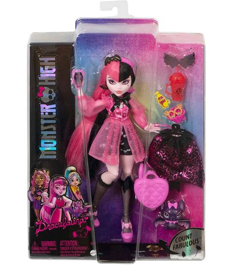 Monster High Draculaura MuÑeca Articulada Con Mascota Y Accesorios De