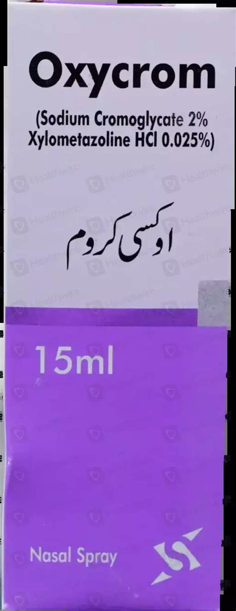 Oxycrom 20025 15 Ml Nasal Spray Price In Pakistan Uses Dosage