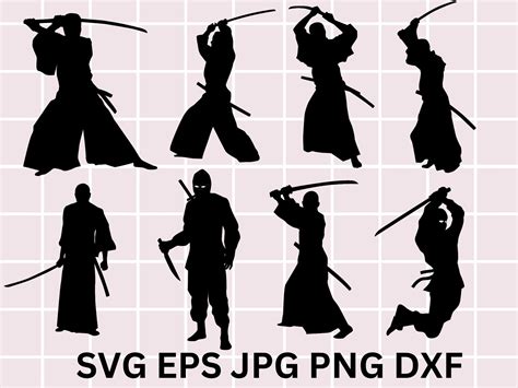 Samurai Svg Bundle Lady Samurai Svg Samurai Clipart Samurai