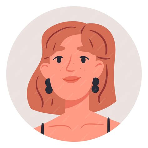 Premium Vector Cartoon Female Avatar Young Beautiful Fairhaired Woman