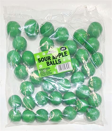 Marburg Sweets Sour Apple Balls 40s Mimosa Sweets