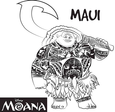 Maui Colouring Pages
