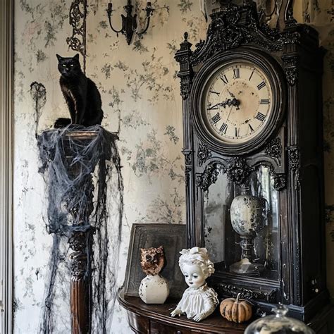 Timeworn Halloween Tableau Premium Ai Generated Image