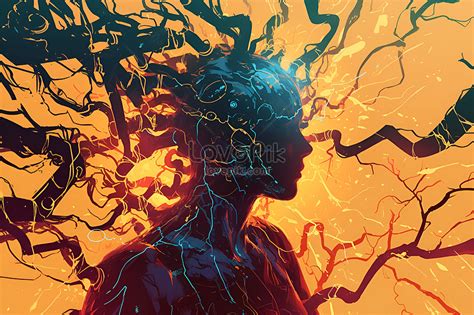 인간의 신경계 그림 일러스트 무료 다운로드 Lovepik