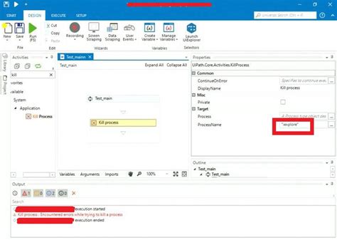 Error On Activity Kill Process Help Uipath Community Forum
