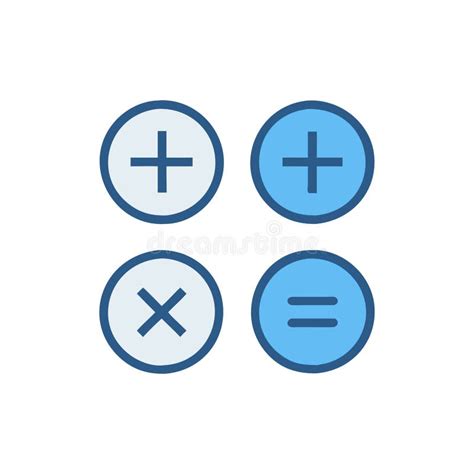 Simple Math Symbols Icon For Study Stock Illustration Illustration Of