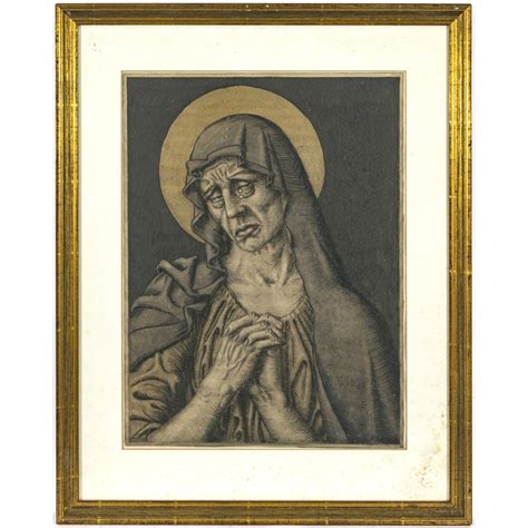 Werner Peiner Christ With The Crown Of Thorns Weeping Mother Of God
