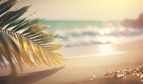 A Close Up Of A Leaf On A Beach Near The Ocean Stock Illustration Illustration Of Tree
