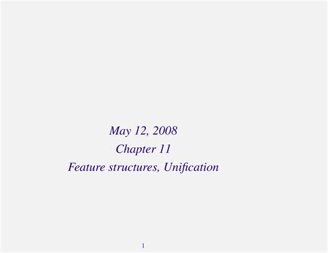 feature structures unification lecture notes ling 472 docsity