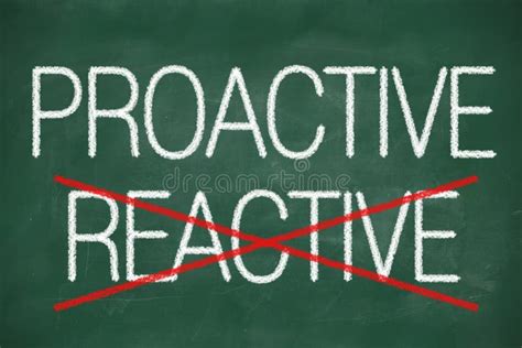 proactive vs reactive two way road signs choose action stock