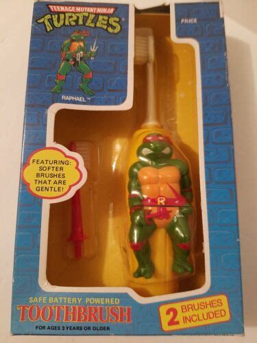 Vintage Tmnt Raphael Battery Powered Toothbrush By Janex Very Rare 80s 1988 Nib 4617654792
