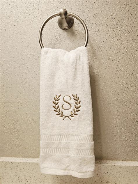 Embroidered Custom Towels With Monogram Decor Hand Towel Wedding T