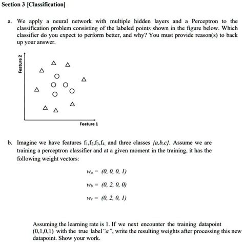 Get Answer Section 3 Classification A We Apply A Neural Network