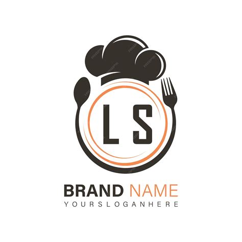 Premium Vector Ls Initial Monogram Logo With Restaurant Circle Shape Logo Design
