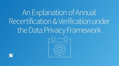 An Explanation Of Annual Recertification And Verification Under The Data Privacy Framework