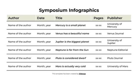Symposium Infographics Template