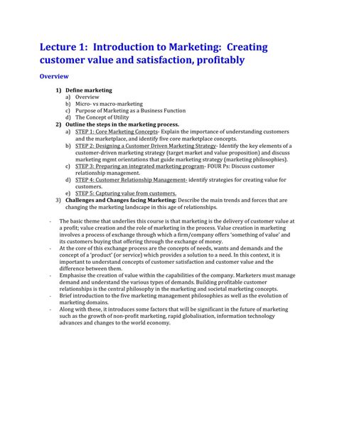 Marketing Fundamentals Notes Mark1012 Marketing Fundamentals Unsw Thinkswap