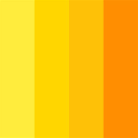 Yellow Sunset Color Palette Colordrop