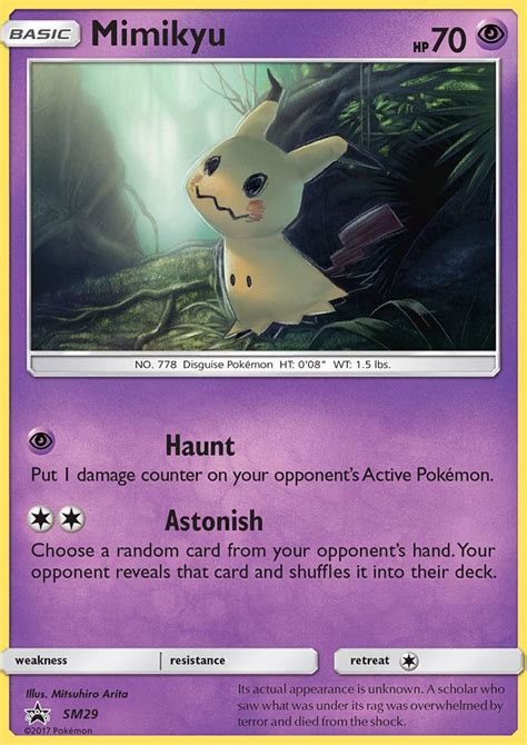 Mimikyu Pokemon Pokémon Mimikyu Rare Pokemon Cards Pokemon Card