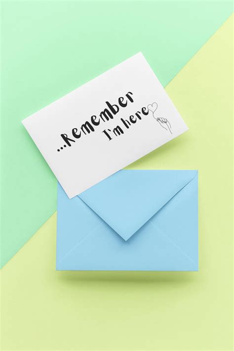 Remember Im Here Mental Health Greeting Card Pdf Printable 7x5