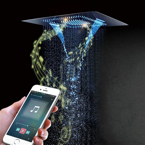 Bluetooth Music Showerhead Led Light Shower Music Waterproof Speaker
