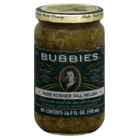 Bubbies Kosher Dill Relish 16 Oz