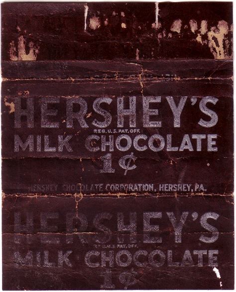 1930s Hersheys Candy Wrapper Archive