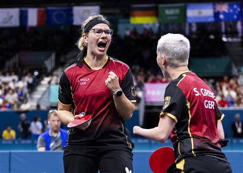 Paralympics Juliane Wolf Und Stefanie Grebe Träumen Jetzt Von Gold Tischtennisde