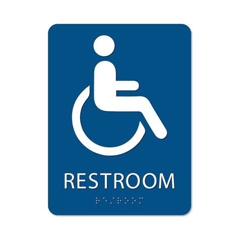 Handicap Bath Sign Modern Design Bathroom Restroom Shower Ada Signs