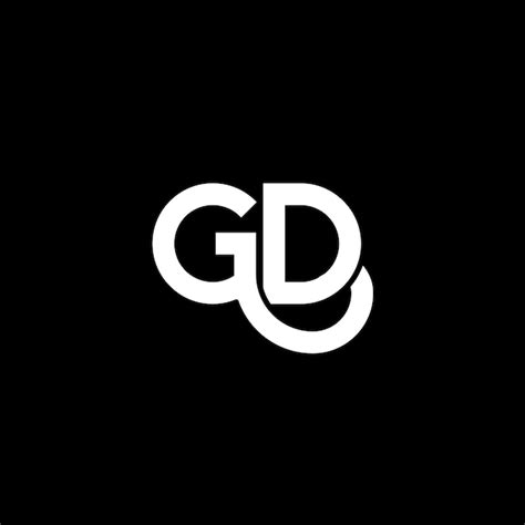 Premium Vector Gd Letter Logo Design On Black Background Gd Creative