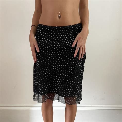 Pretty Polka Dot Skirt 💮 Jane Birkin Style Waist 27 Depop