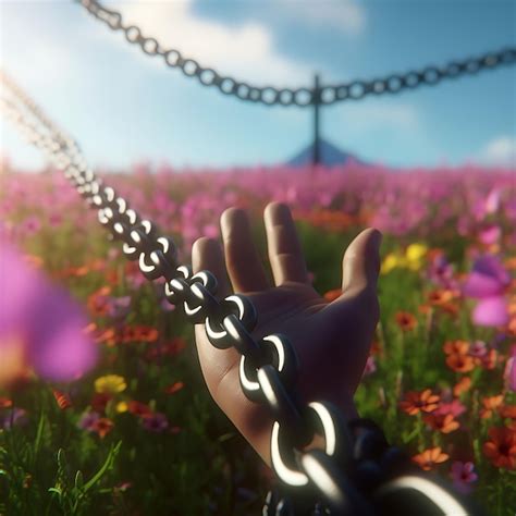 Someone Is Holding A Chain With A Chain Attached To It Premium Ai