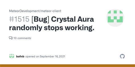 Bug Crystal Aura Randomly Stops Working Issue MeteorDevelopment Meteor Client GitHub