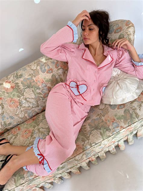 Pink Pyjama Pajama Set Pajamas Pink Pajamas