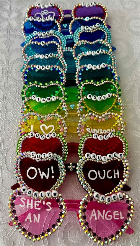 Custom Bedazzled Sunglasses Artist Or Name Or Initial Etsy