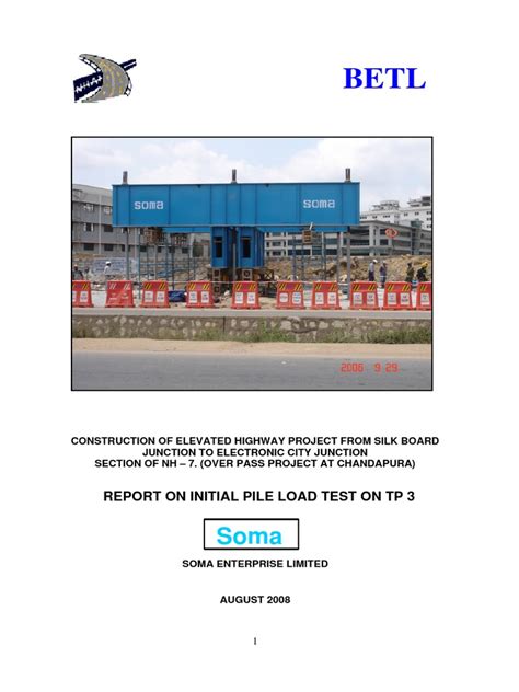 Initial Pile Load Test Report Tp 3 Pdf Deep Foundation Civil Engineering