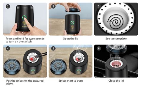 Portable Mini Incense Burner Bakhoor Rechargeable Usb Aroma Diffuser