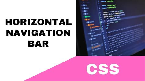 Css Horizontal Navigation Bar Tutorial Youtube
