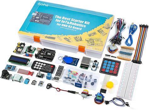 Itokii UNO R El mejor kit de inicio con más componentes y placa UNO R incluida tutoriales