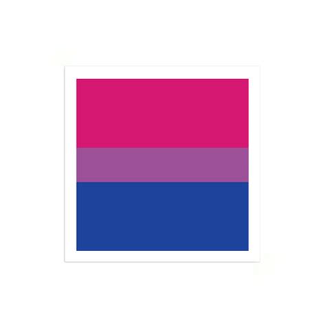 Bisexual Pride Flag Mini Square Sticker Raygun