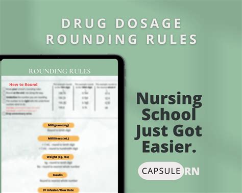 Rounding Rules Study Sheet Nursing Dosage Calculations Study Guide