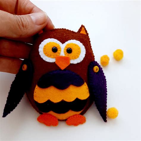 Owl Sewing Pattern Felt Owl Pattern Pdf Easy Pdf Pattern Felt Halloween