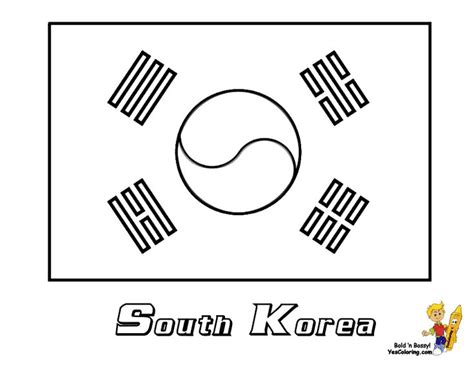 Korean Flag Coloring Page Az Coloring Pages Korea Korean Flag