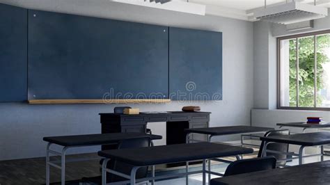 Empty Classroom Stock Illustration Illustration Of Blackboard 8661971