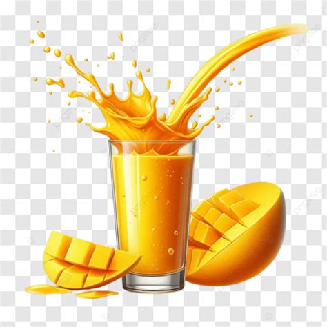 노란 망고 주스 한 잔 스플래시와 망고 주스 한 잔 망고 주스 Png 일러스트 및 이미지 에 대한 무료 다운로드 Pngtree