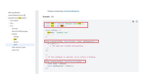 create zone example in the documentation seems to be wrong · issue 407