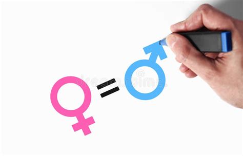 Gender Equality Drawing Icons Concept Stock Illustration Illustration