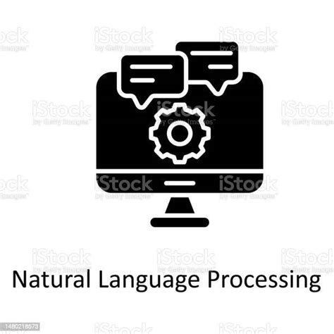 Natural Language Processing Vector Solid Icons Simple Stock