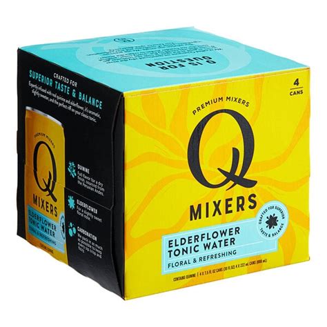 Q Mixers Elderflower Tonic Water Can 7 5 Fl Oz 24 Case