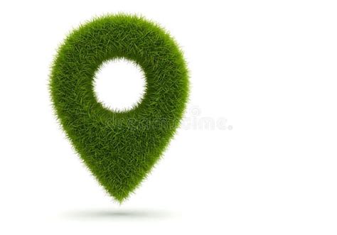 Green Grass Location Pin Icon Stock Illustration Illustration Of
